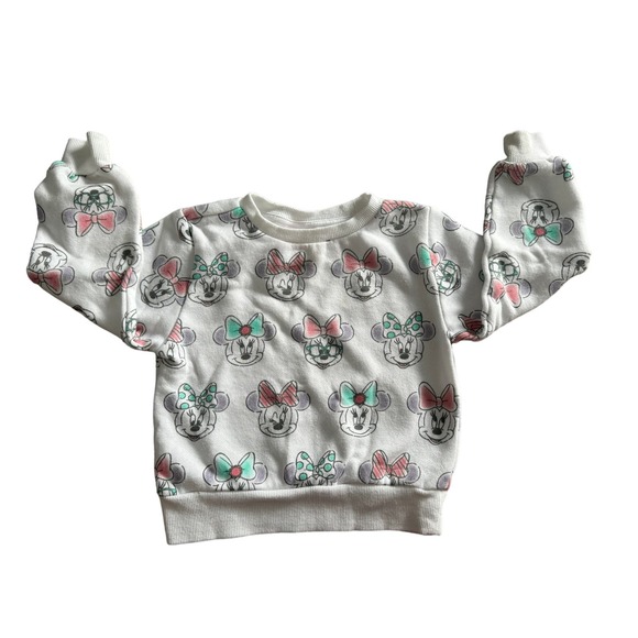 Disney | Shirts & Tops | Disney Minnie Mouse Sweater 9s Vintage Colors ...
